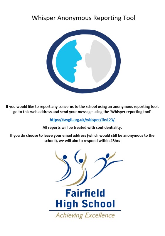 'Whisper' anonymous reporting service - Fairfield High School