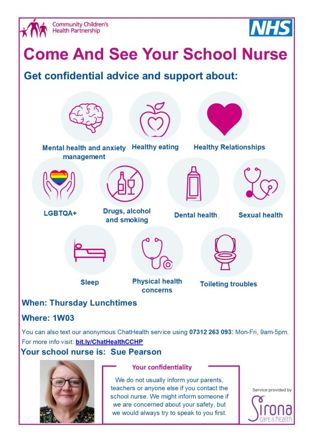 School Nurse info: confidential advice/support, where & when to go ...