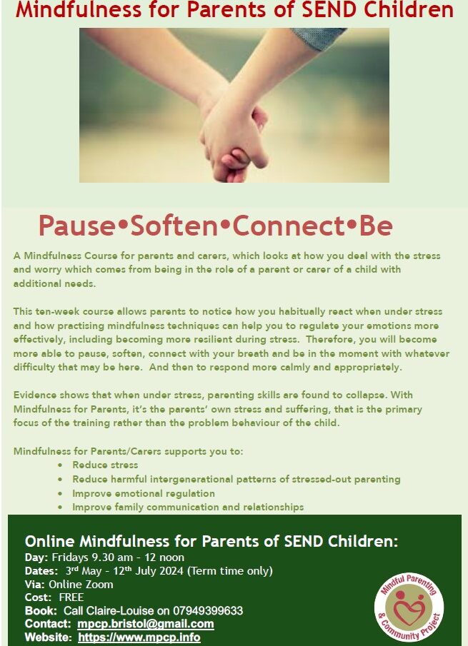 Mindfulness for Parents of SEND Children - Fairfield High School