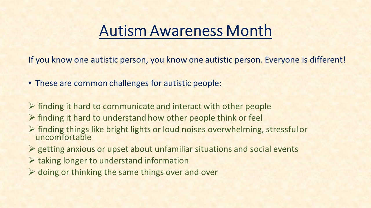 Autism Awareness Month - Fairfield High School
