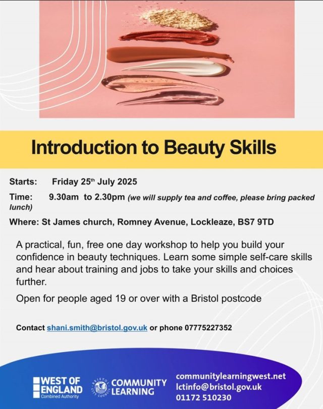 Introduction to Beauty Skills - free workshop - Fairfield High School